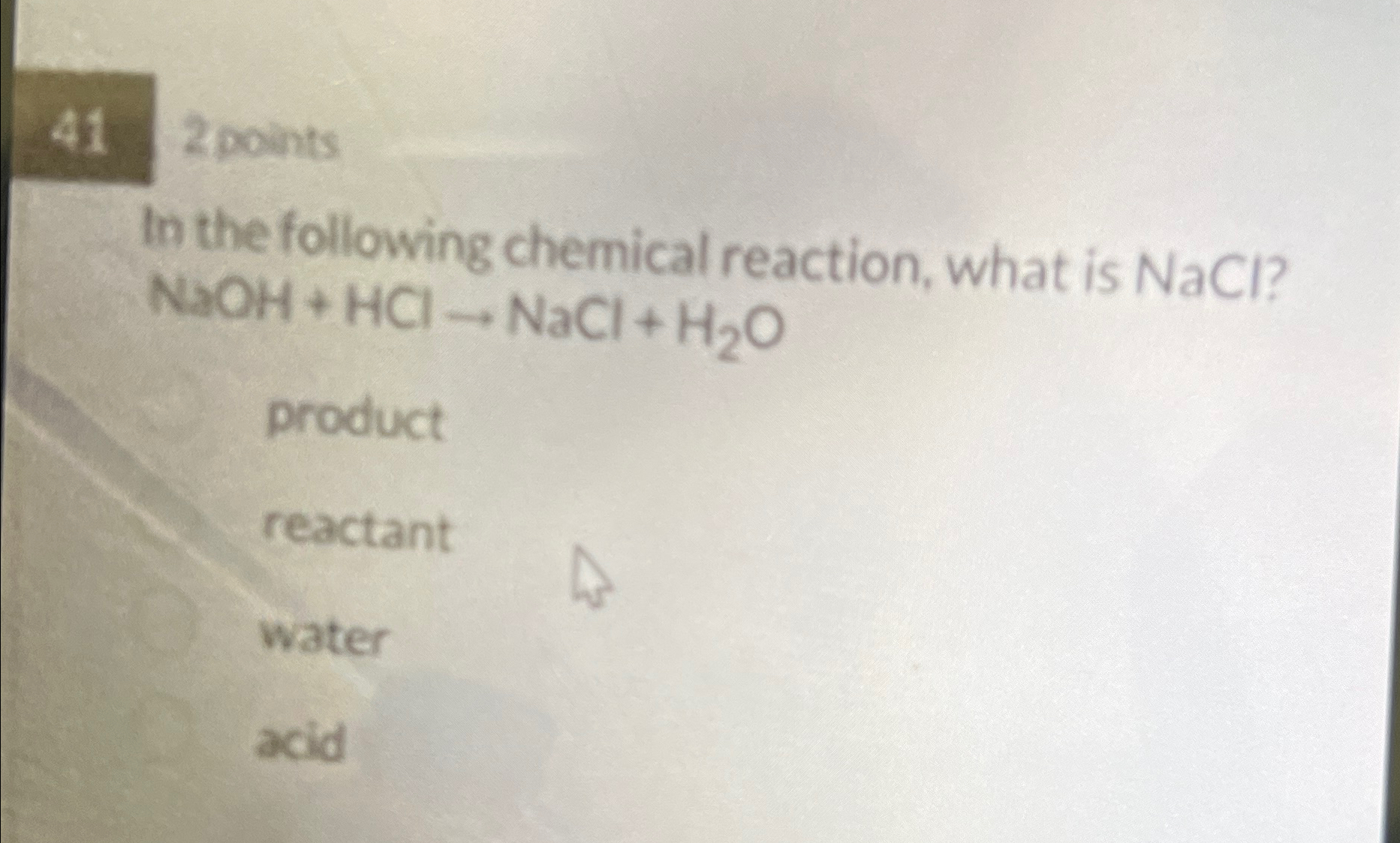 Solved 41,2 ﻿pointsIn the following chemical reaction, what | Chegg.com