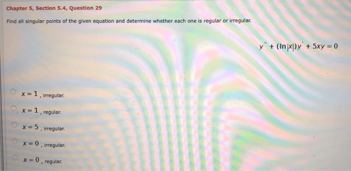 Solved Chapter 5, Section 5.4, Question 29 Find all singular | Chegg.com