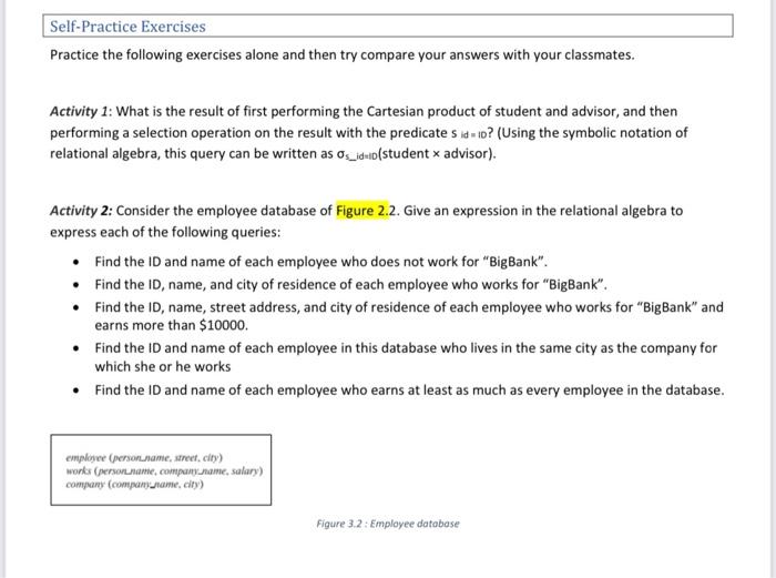 Solved Activity 1: What is the result of first performing | Chegg.com