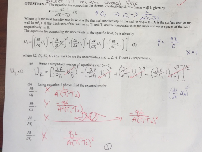Solved uc on the control Box QUESTION 2: The equation for | Chegg.com