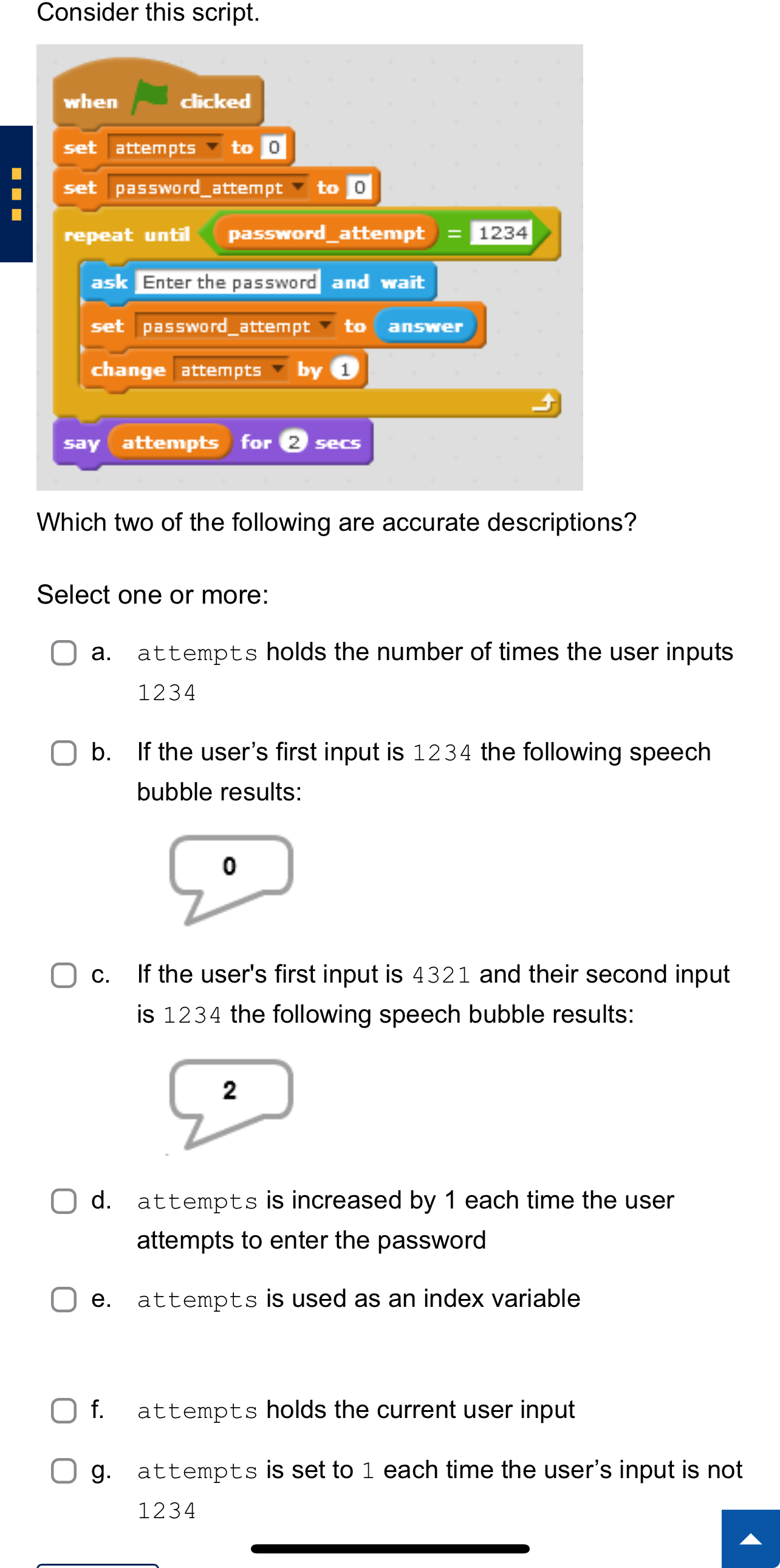 Solved Consider this script.Which two of the following are | Chegg.com