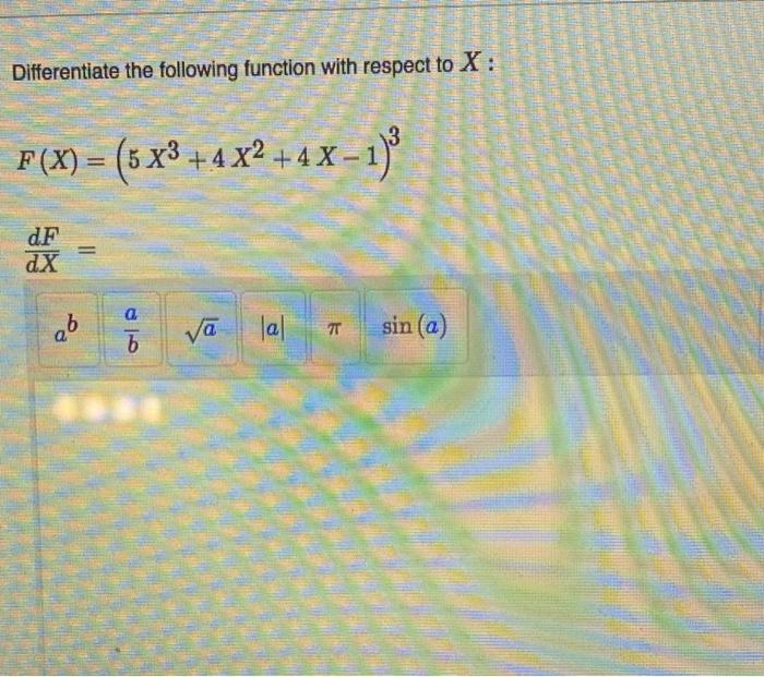 Solved Differentiate the following function with respect to | Chegg.com