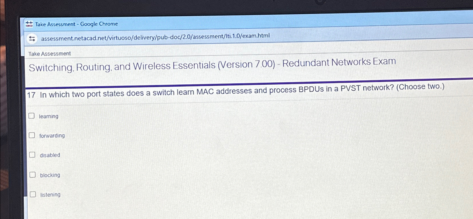 Solved Take Assessment - ﻿Google Chrome-- | Chegg.com