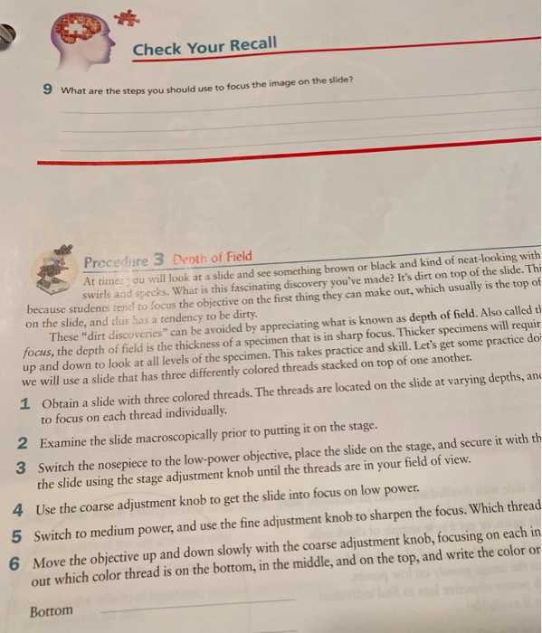 Check Your Recall 9 What are the steps you should use | Chegg.com