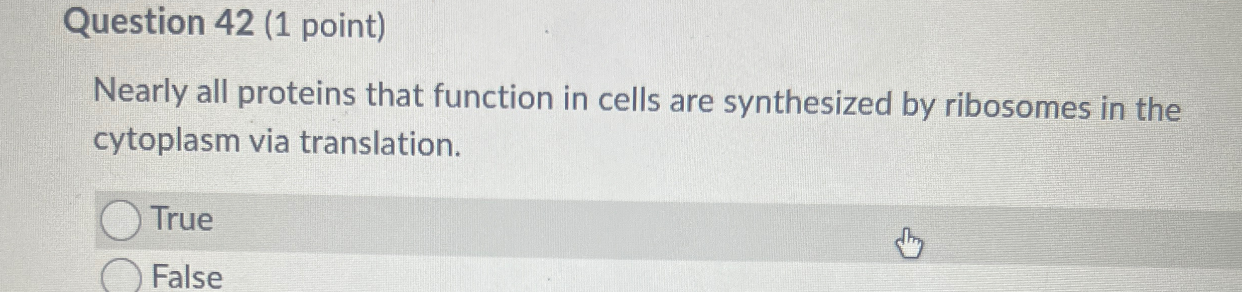 Solved Question 42 (1 ﻿point)Nearly all proteins that | Chegg.com