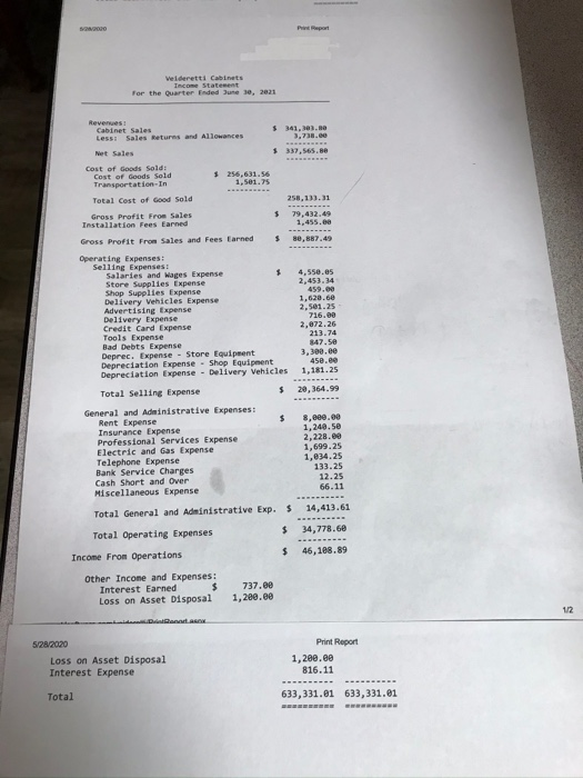 Solved ve June 10, 2008 100.00 Acta Credit Card Teterest | Chegg.com