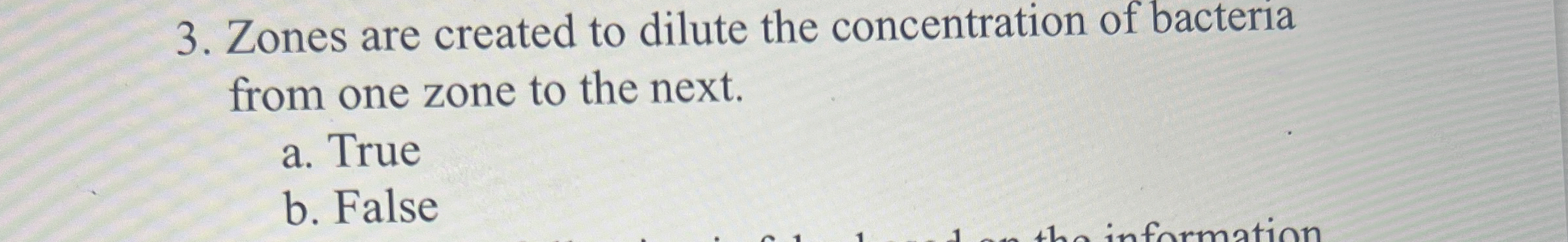 Solved Zones are created to dilute the concentration of | Chegg.com