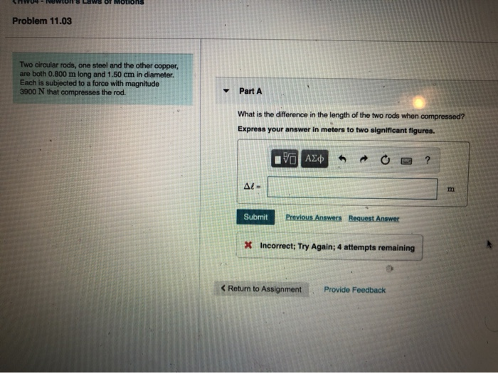 Solved HW04 - NewION 3 Laws of Motions Problem 11.03 Two | Chegg.com