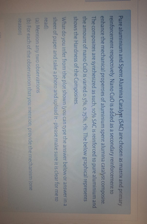 Solved Pure aluminium and Spent Alumina Catalyst (SAC) are | Chegg.com