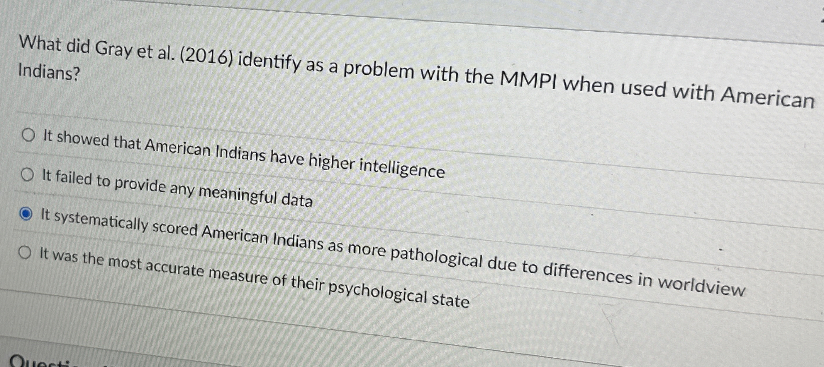 Solved What did Gray et al. (2016) ﻿identify as a problem | Chegg.com