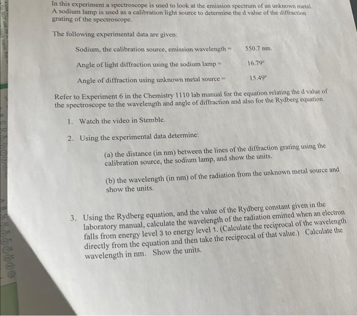 Solved Angle of diffraction using unknown metal source = | Chegg.com