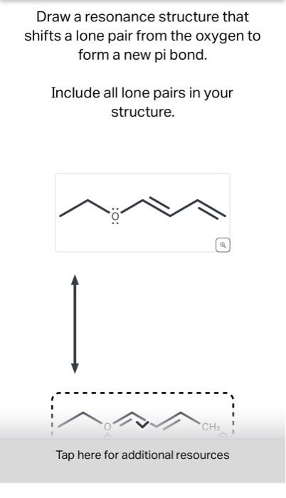 Solved Draw a resonance structure that shifts a lone pair | Chegg.com