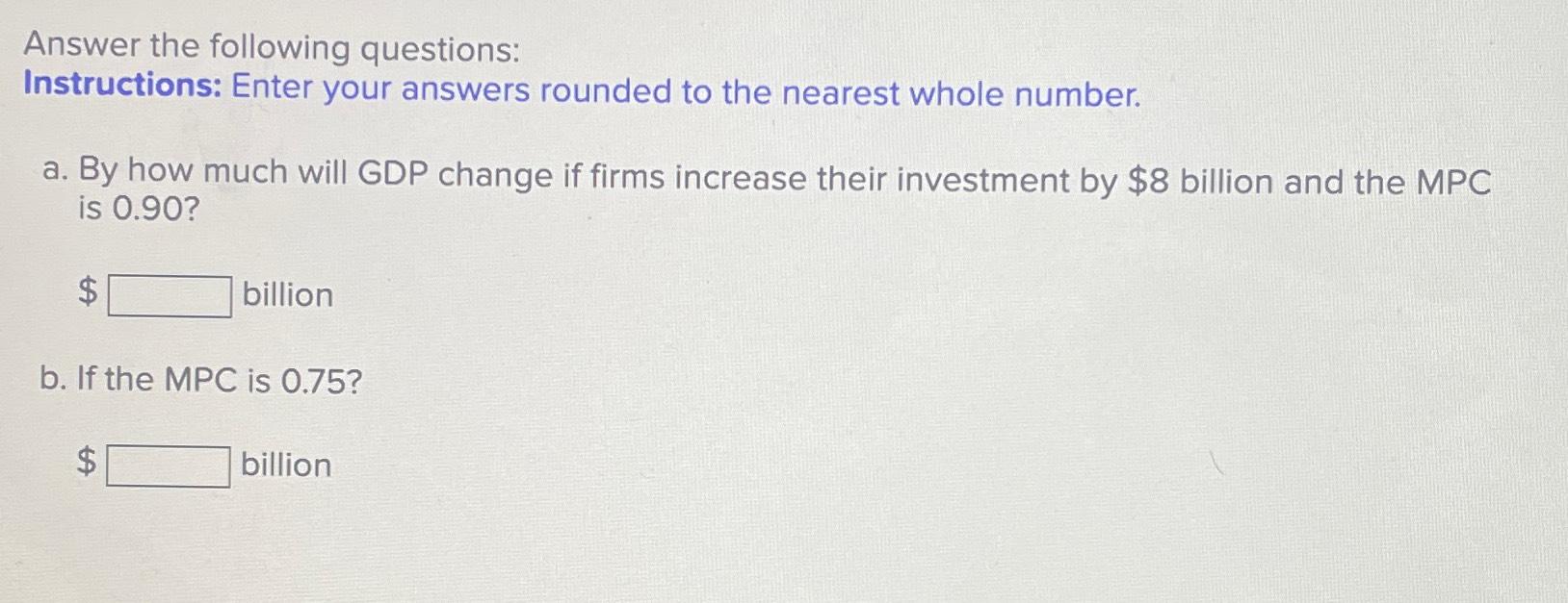 Solved Answer the following questions:Instructions: Enter | Chegg.com