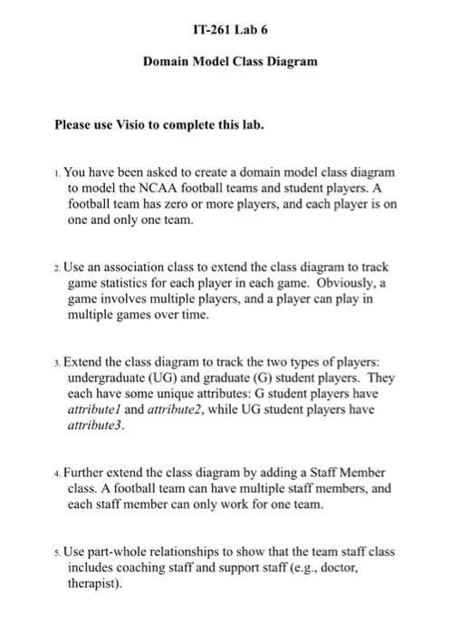 Solved Please Use Visio To Complete This Lab 1 You Have