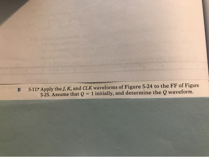 Solved 5 11 Apply The J K And Clk Waveforms Of Figure