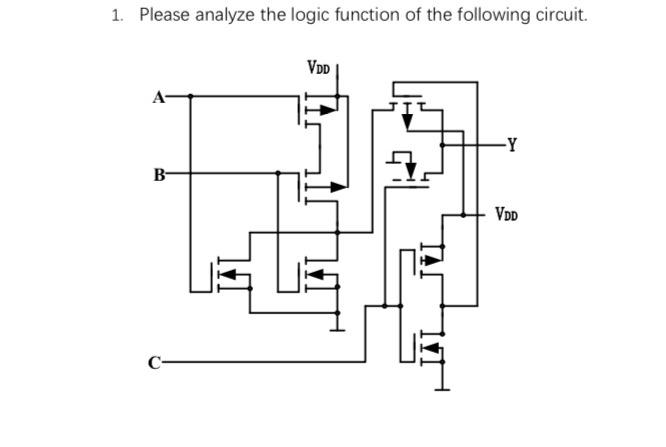Solved 1. Please analyze the logic function of the following | Chegg.com