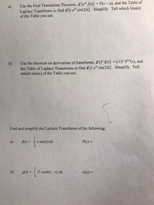Solved Use the First Translation Theorem, L{e } - F(-a), and | Chegg.com