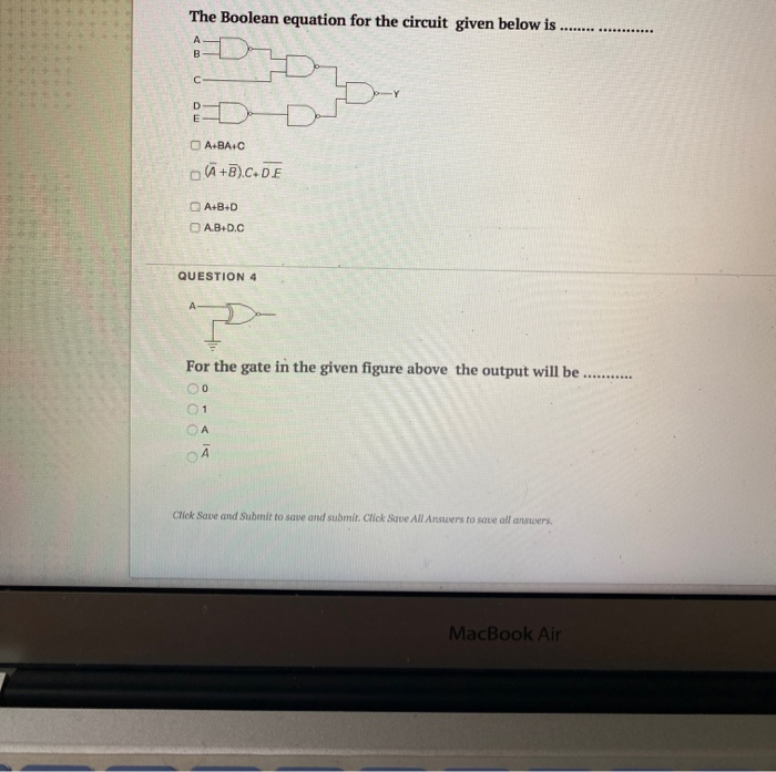 Solved The Boolean equation for the circuit given below is | Chegg.com