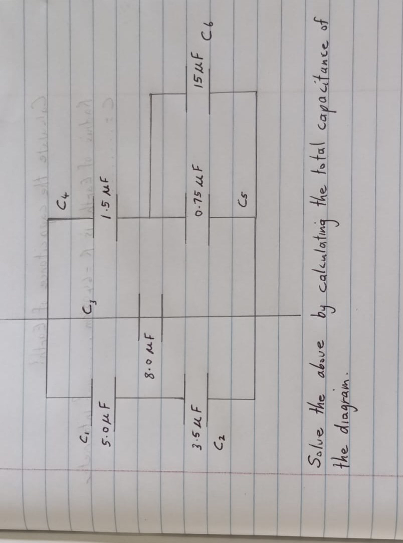 Solved Solve the above by calculating the total capacitance | Chegg.com