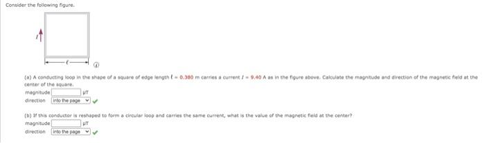 Solved Consider the following figure (a) A conducting loop | Chegg.com