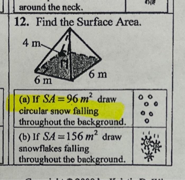 Solved 12. Find the Surface Area. | Chegg.com