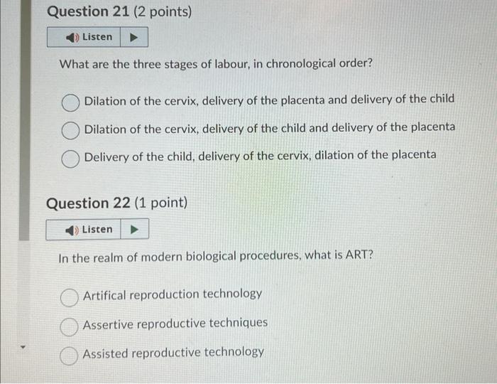 Solved Which event first occurs within the second trimester | Chegg.com
