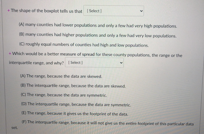 Solved A boxplot is given below (it's in two parts). It | Chegg.com