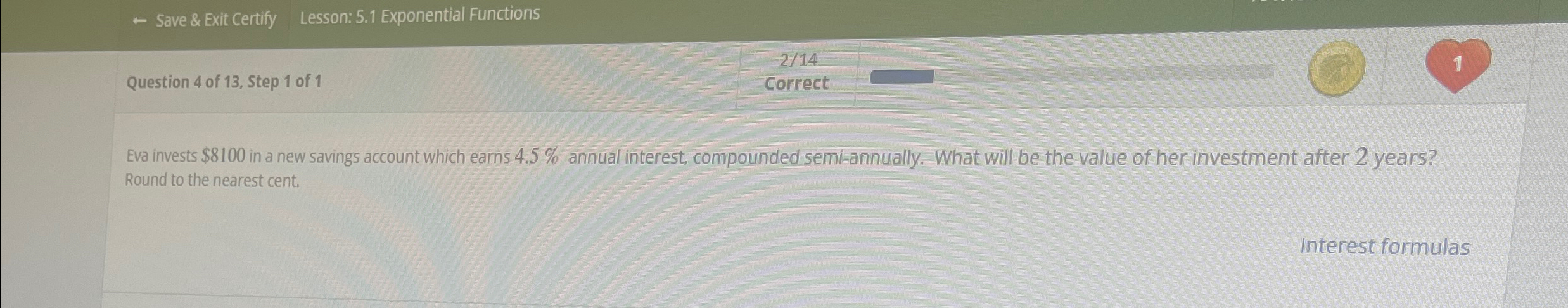 Save & Exit CertifyLesson: 5.1 ﻿Exponential | Chegg.com