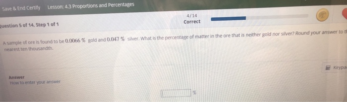 Solved Save & End Certify Lesson: 4:3 Proportions and | Chegg.com