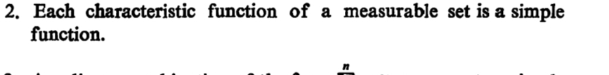 Each characteristic function of a measurable set is a | Chegg.com