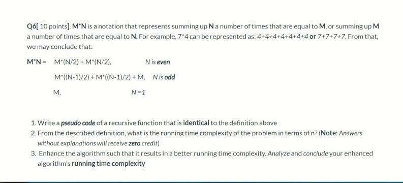 Solved Q6[ 10 points). M'N is a notation that represents | Chegg.com