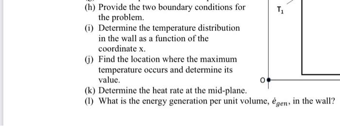 Solved The temperature distribution in the plane wall of | Chegg.com