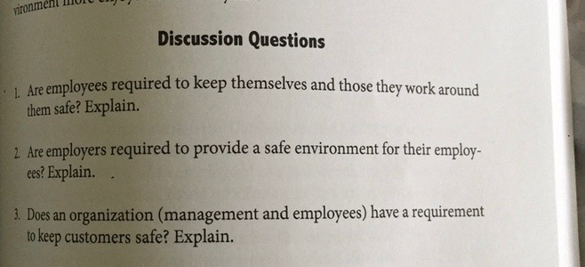 Solved ) inment 01 Discussion Questions plovees required to | Chegg.com