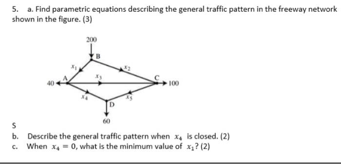 Solved 5. a. Find parametric equations describing the | Chegg.com