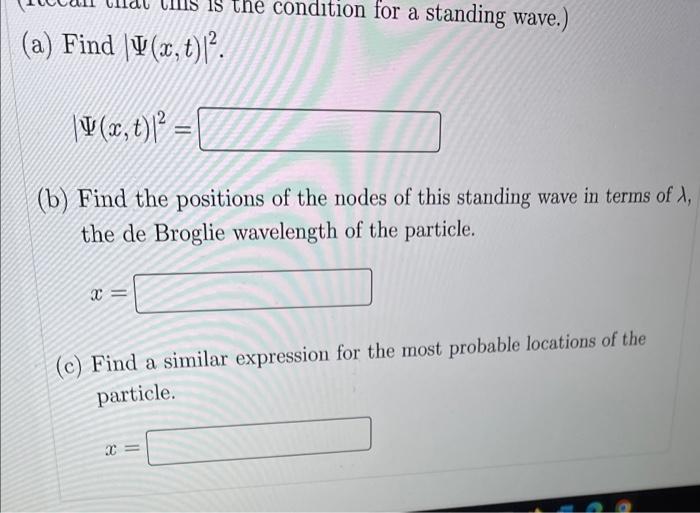 Solved In the equation for the time-dependent wave function | Chegg.com