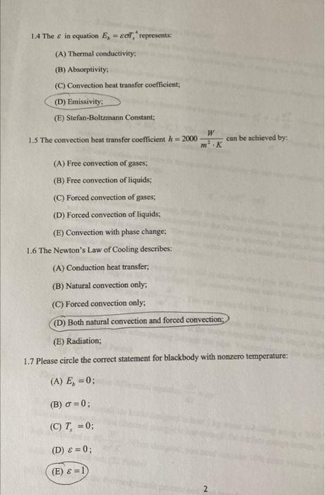 Solved 1.4 The ε in equation Eb=εσσ,4 represents: (A) | Chegg.com
