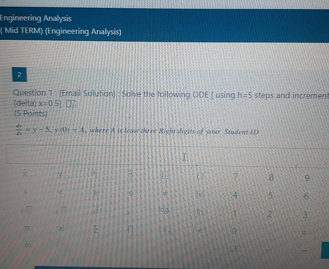 Solved Engineering Analysis (Mid TERM) (Engineering | Chegg.com