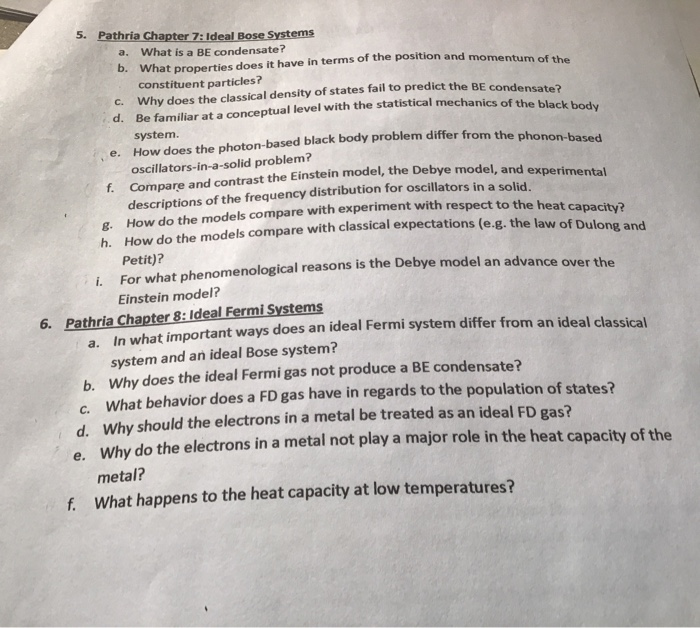 Solved From pathria textbook for statistical mechanics ch 7 | Chegg.com