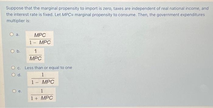 Solved Suppose that the marginal propensity to import is | Chegg.com