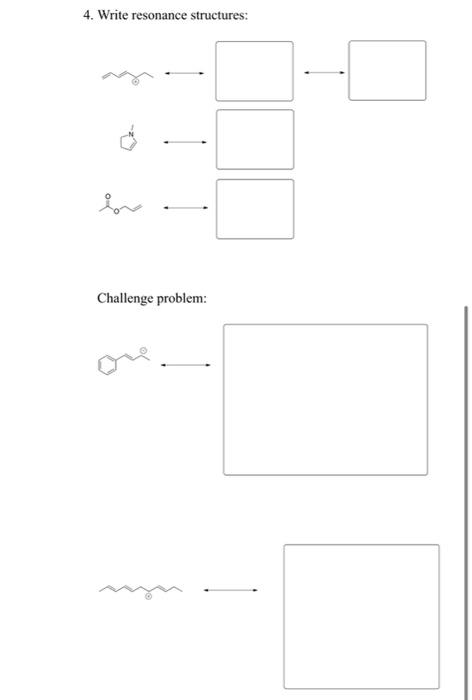 Solved Worksheet 1.1 Lewis structures, resonance structures | Chegg.com