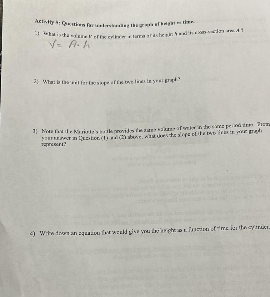 Solved Activity 5: Questions for understanding the graph of | Chegg.com
