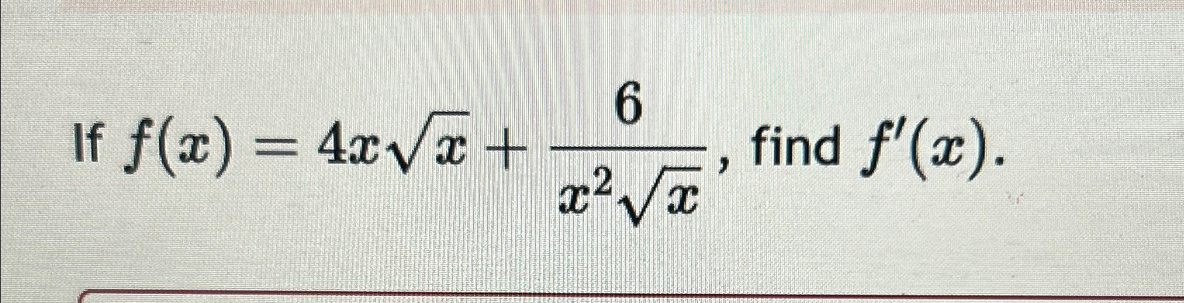 Solved If f(x)=4xx2+6x2x2, ﻿find f'(x) | Chegg.com