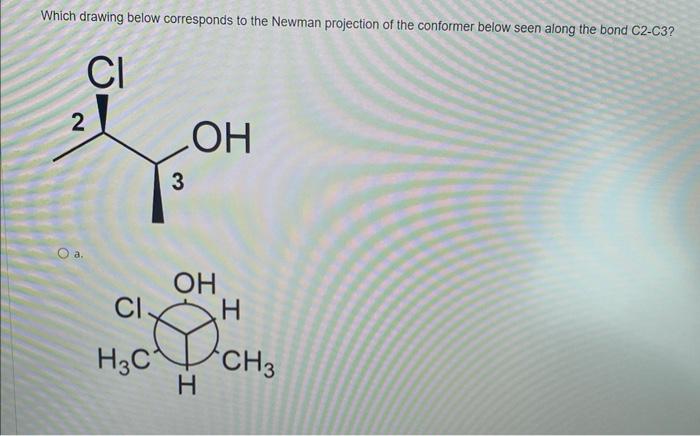 Solved Which drawing below corresponds to the Newman | Chegg.com