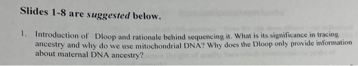 Solved Slides 1-8 are suggested below. 1. Introduction of | Chegg.com