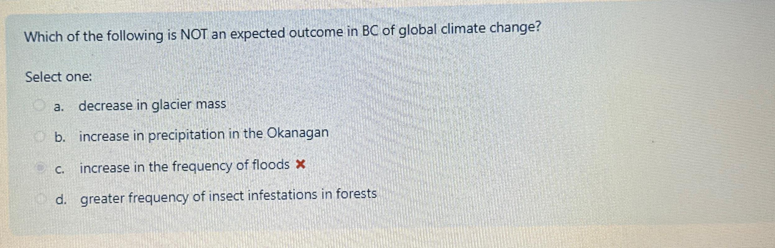 Solved Which of the following is NOT an expected outcome in | Chegg.com