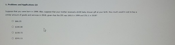Solved 1. Problems and Applications 21 Suppose that you were | Chegg.com