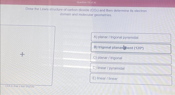 Solved Draw the Lewis structure of carbon dioxide (CO2) and | Chegg.com