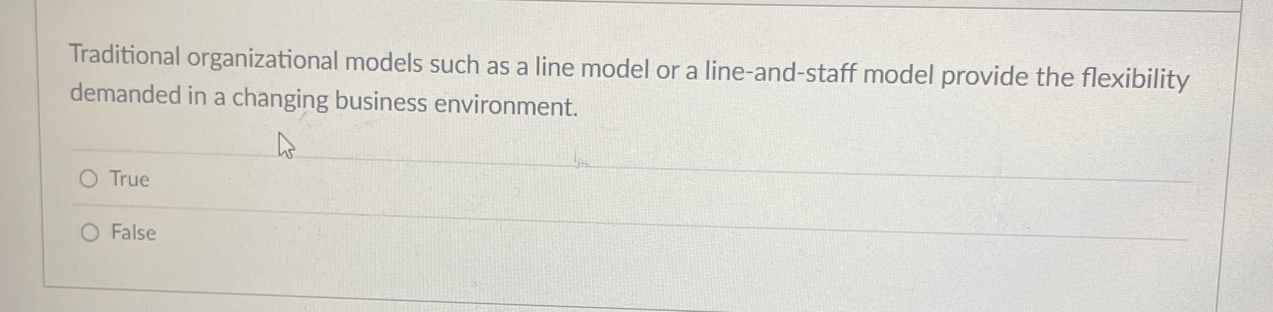 Solved Traditional organizational models such as a line | Chegg.com