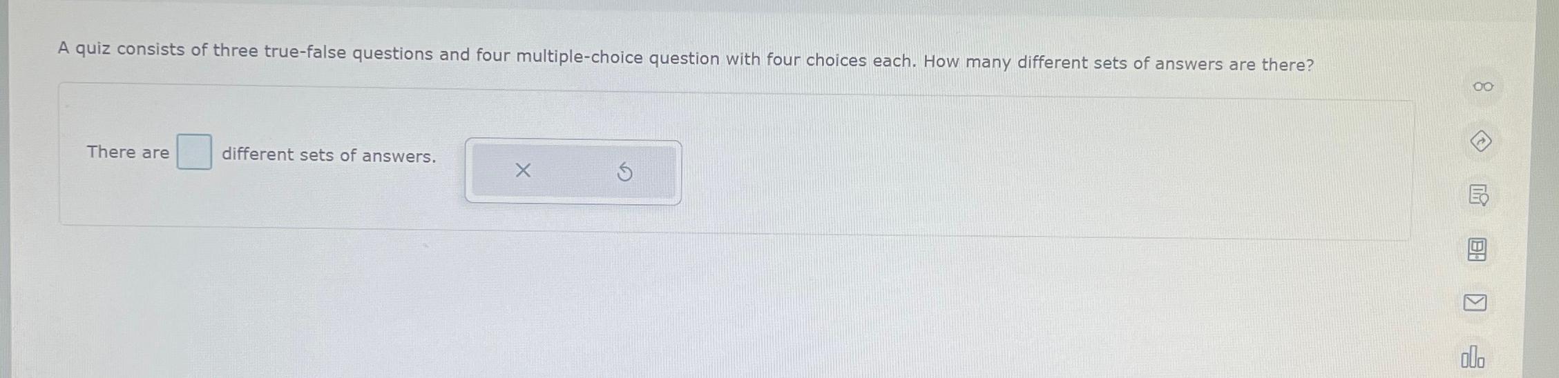 Solved A quiz consists of three true-false questions and | Chegg.com