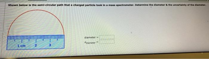 Solved Shown below is the semi-circular path that a charged | Chegg.com